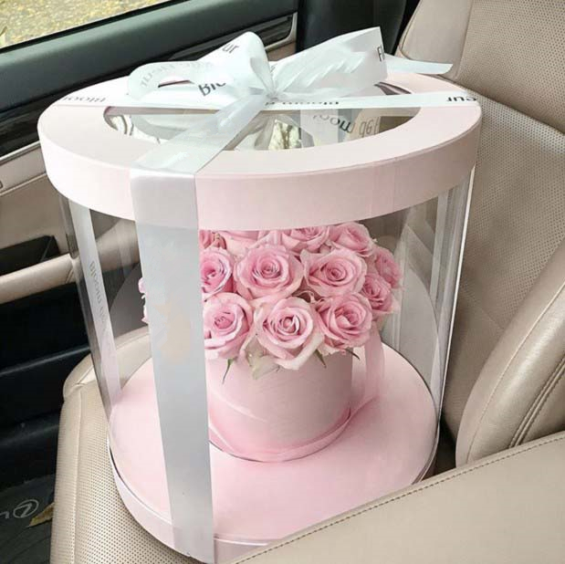 Wholesale Large Clear Plastic Preserved Bouquet Round Gift Paper ...