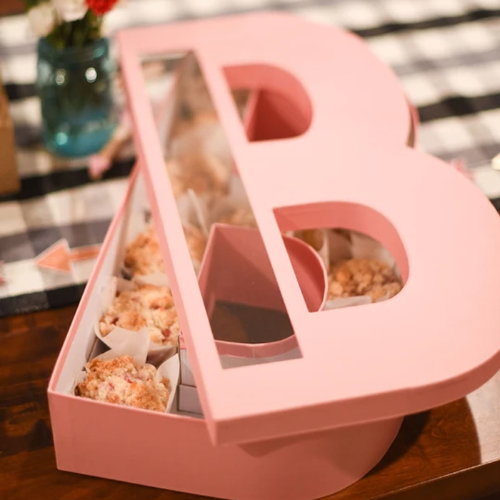 Custom unique letter A-Z shape packaging flower boxes luxury with ...