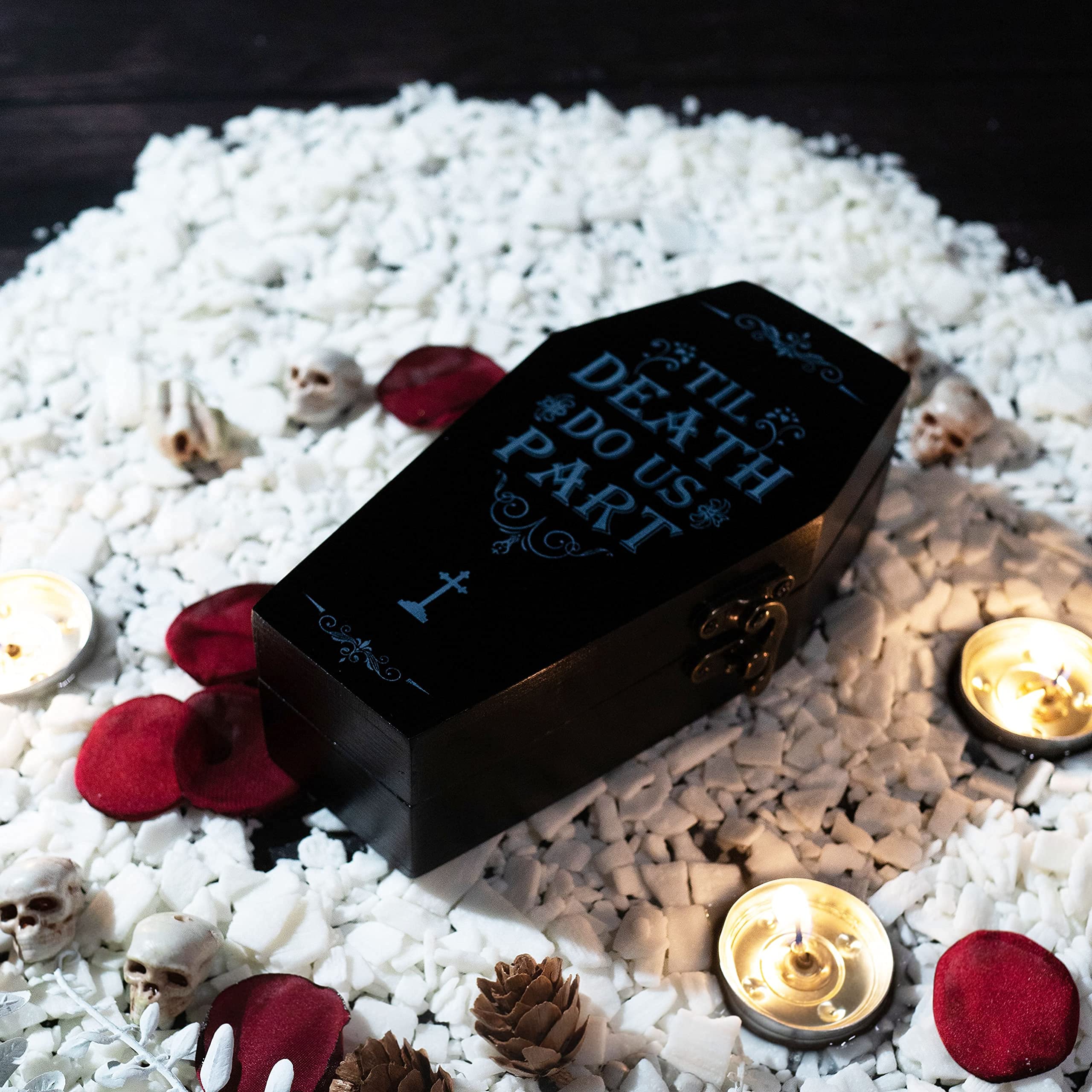 Custom Small Coffin Shaped Rustic Wood Jewelry Gift Packaging Box False Eyelash Lash Cosmetic ...