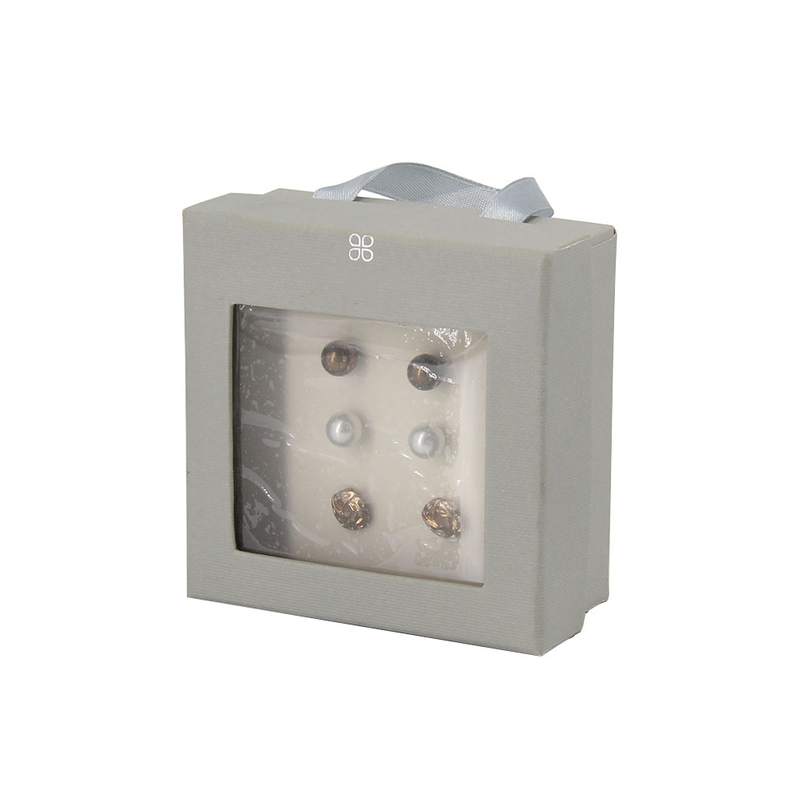 Custom Small White Paper Cardboard Button Set Packaging Box with ...