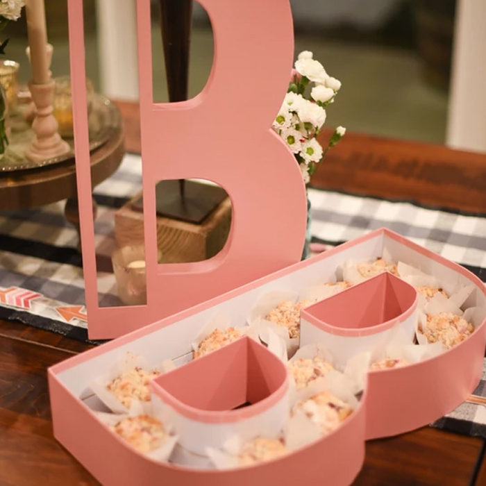 Custom unique letter A-Z shape packaging flower boxes luxury with ...